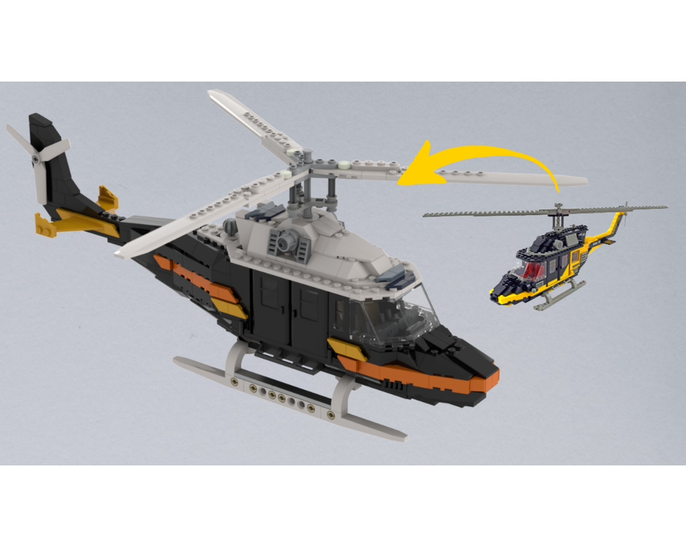 LEGO MOC-260275 Rescue Helicopter with Rip Cord Technic Function ...