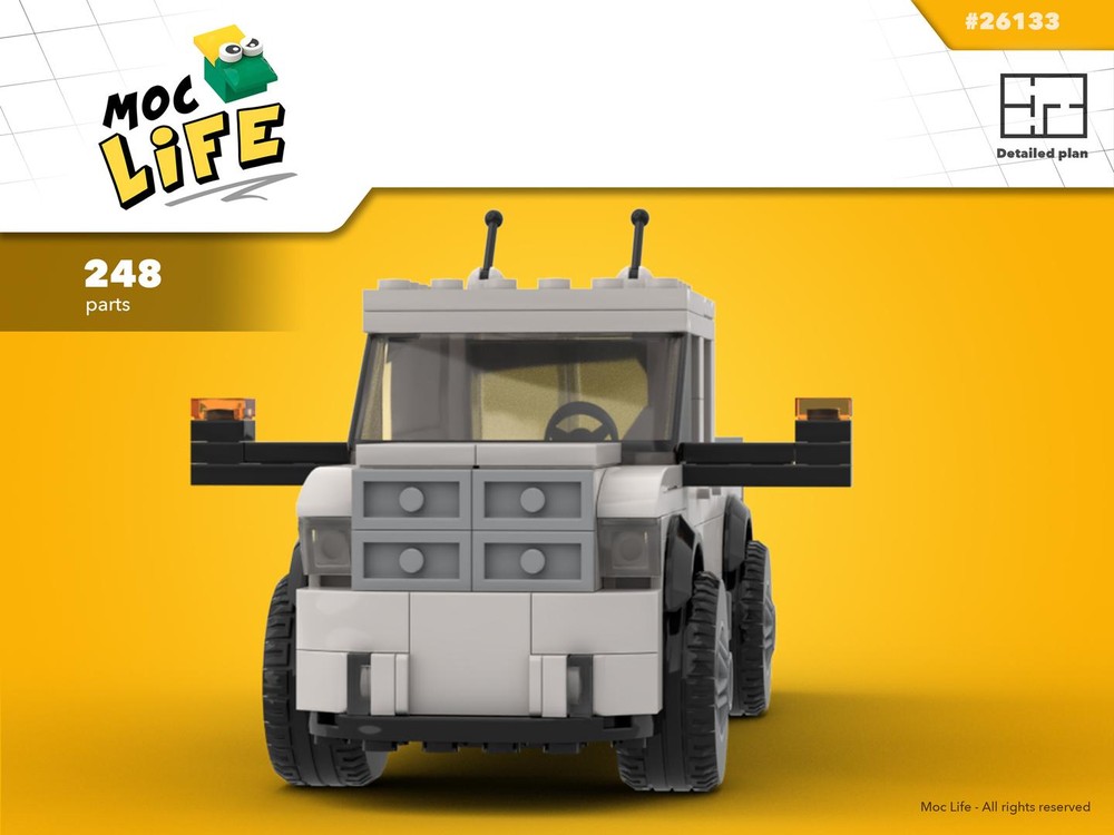 LEGO MOC Ram 1500 quad cab small bed by MocLife | Rebrickable - Build ...