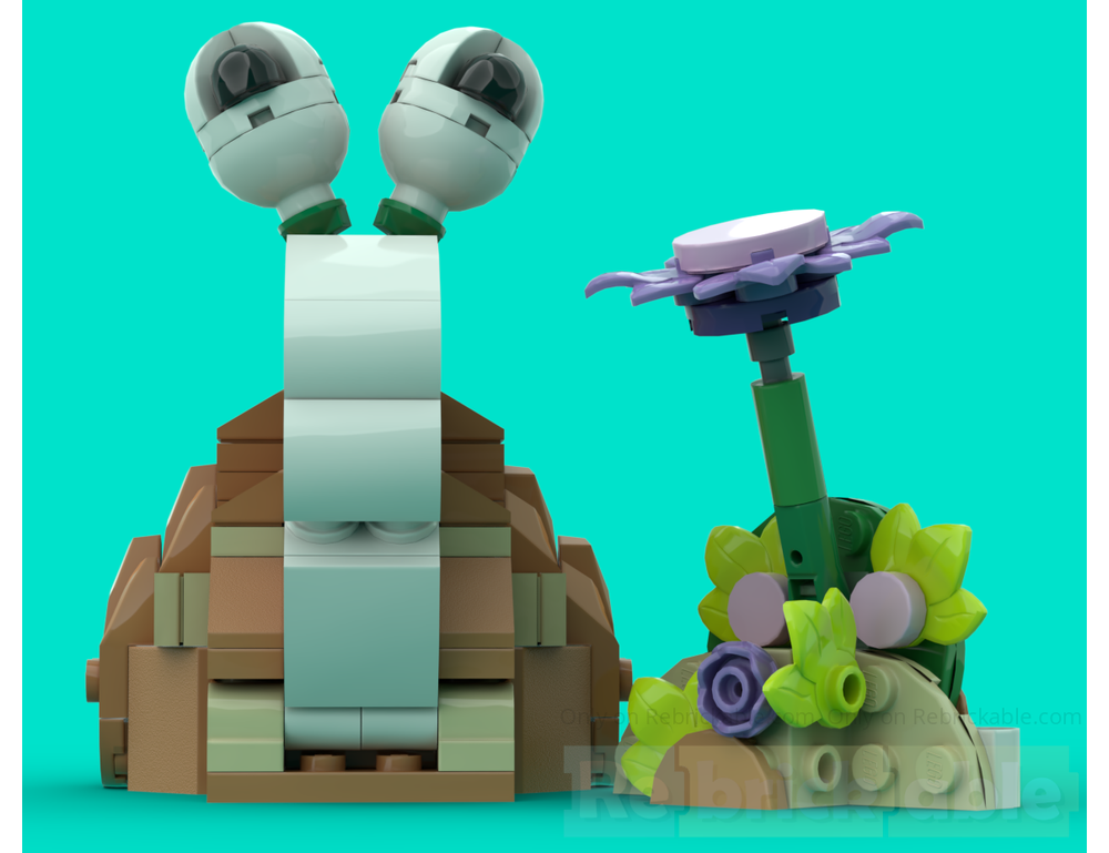 LEGO MOC-261543 31367 Cartoon Snail with Flower by The_Brick_Guy_Kai ...