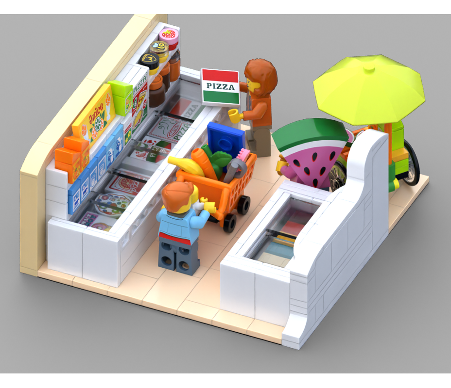 LEGO MOC-261828 Supermarket Freezer Aisle by BrickHappens | Rebrickable ...