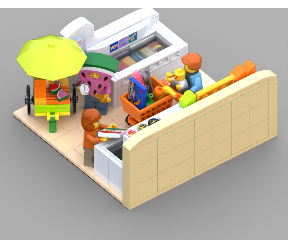LEGO MOC-261828 Supermarket Freezer Aisle by BrickHappens | Rebrickable ...