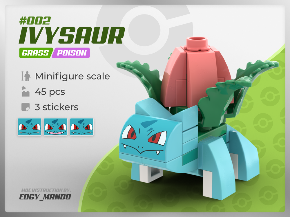 LEGO MOC-262016 Ivysaur – Minifigure Scale by edgy_mando | Rebrickable ...