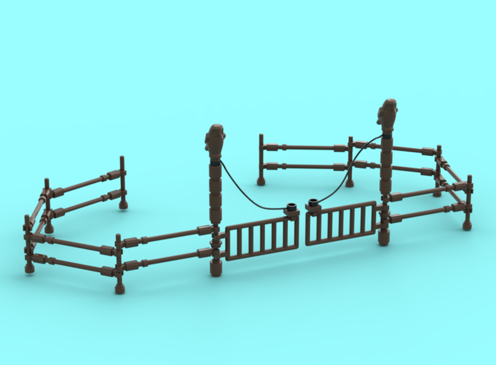 LEGO MOC-262351 Wooden Fence and gate for Farm by medleyj | Rebrickable ...