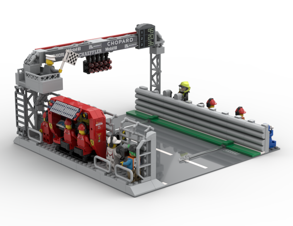LEGO MOC-262544 Race Track Pit Straight by Vroum | Rebrickable - Build ...