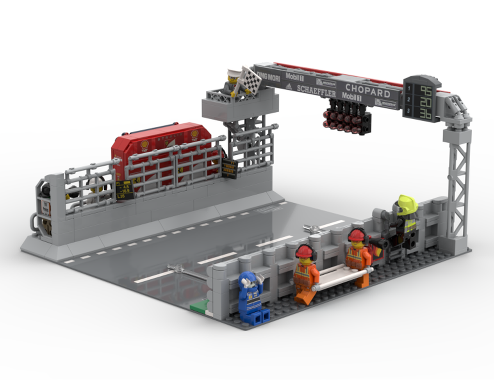 LEGO MOC-262544 Race Track Pit Straight by Vroum | Rebrickable - Build ...