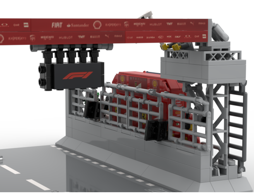 LEGO MOC-262544 Race Track Pit Straight by Vroum | Rebrickable - Build ...