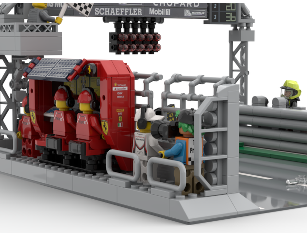 LEGO MOC-262544 Race Track Pit Straight by Vroum | Rebrickable - Build ...