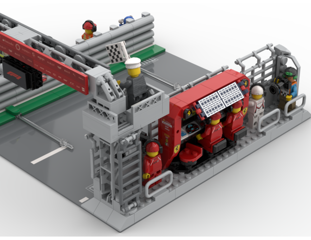 LEGO MOC-262544 Race Track Pit Straight by Vroum | Rebrickable - Build ...