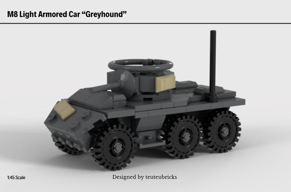 LEGO MOC-262702 M8 Greyhound ww2 scout vehicule by teuteubricks ...