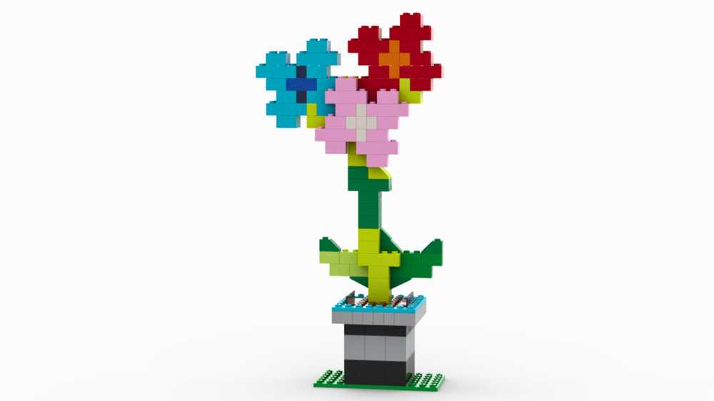 LEGO MOC-263782 10698 Flower in a pot by Lenarex | Rebrickable - Build ...