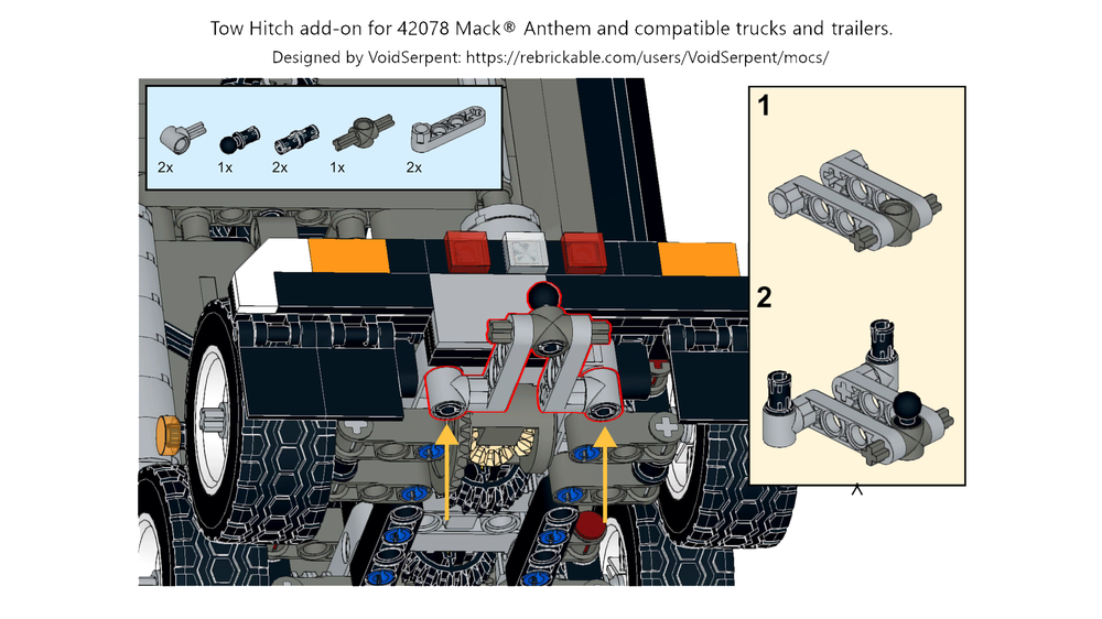 LEGO MOC Converter Dolly for 42078 Mack Anthem (1-axle) by VoidSerpent ...