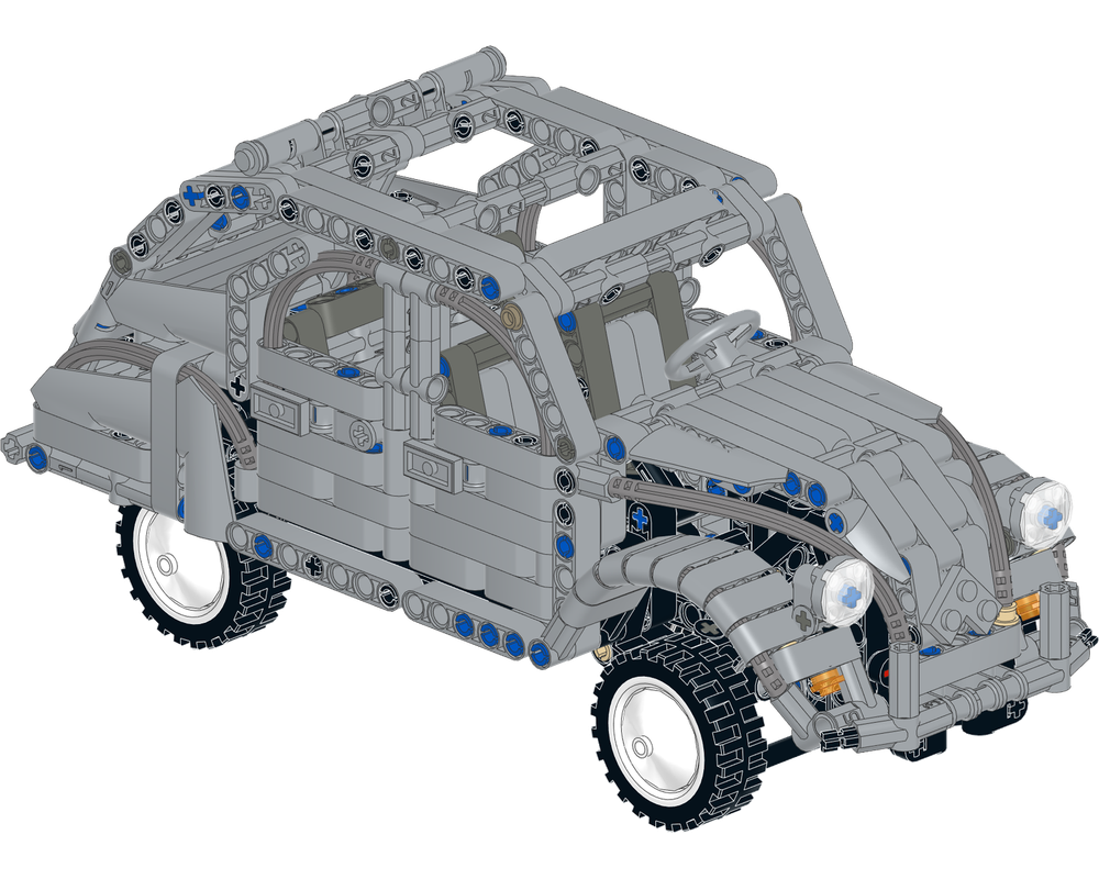 LEGO MOC Citroen 2CV Grey by Nico71 | Rebrickable - Build with LEGO