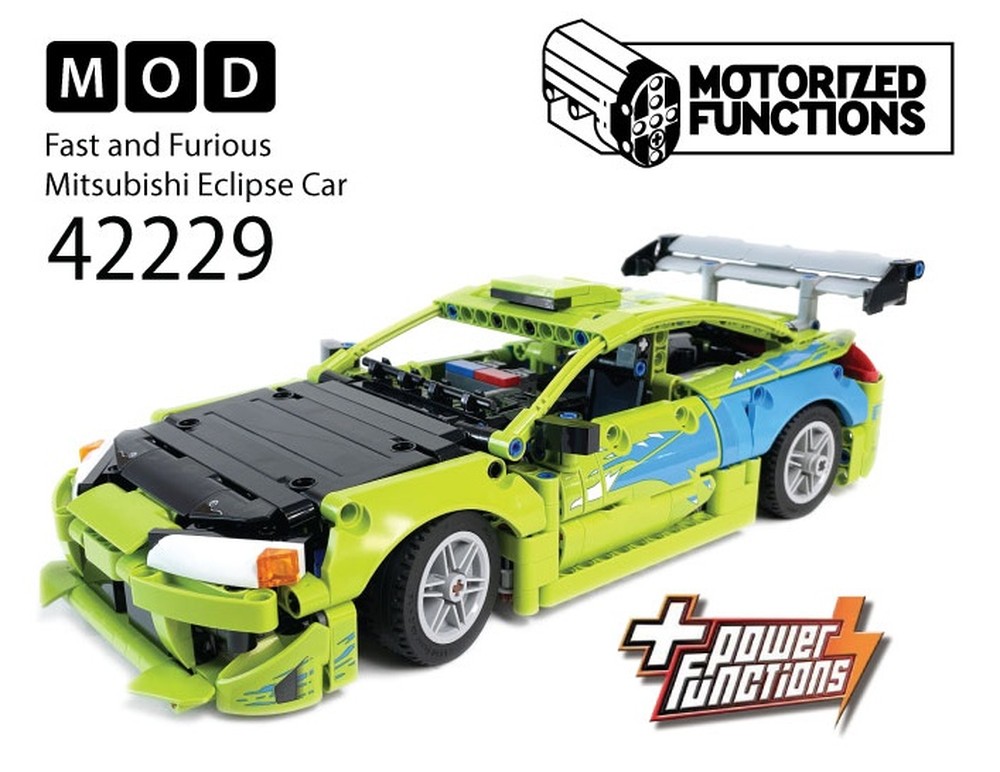 LEGO MOC-265979 42229 Fast and Furious Mitsubishi Eclipse Car RC MOD ...