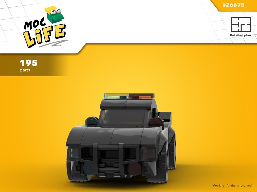 Lego Moc Ford Mustang Police By Moclife Rebrickable Build With Lego