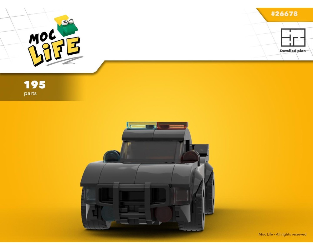 LEGO MOC Ford Mustang Police by MocLife | Rebrickable - Build with LEGO
