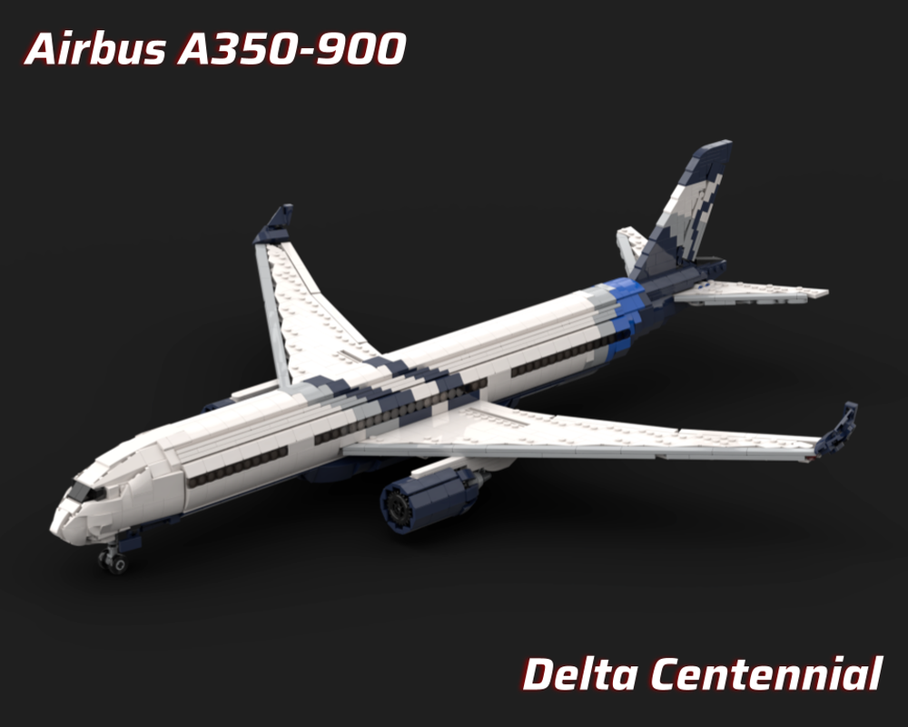 LEGO MOC-267072 Airbus A350-900 - Delta Air Lines Centennial Livery (1: ...