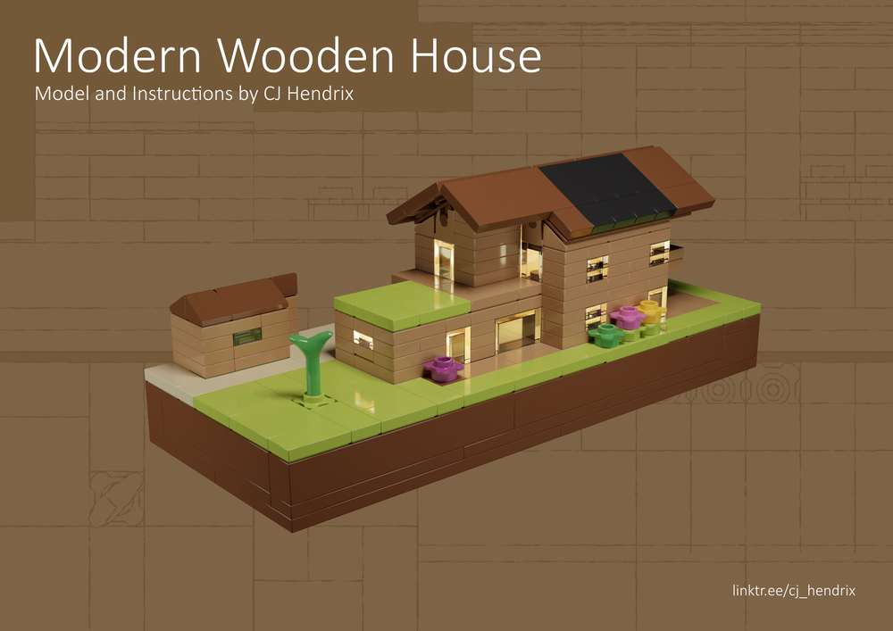 Lego Moc Modern Wooden House By Seejay Rebrickable Build With Lego
