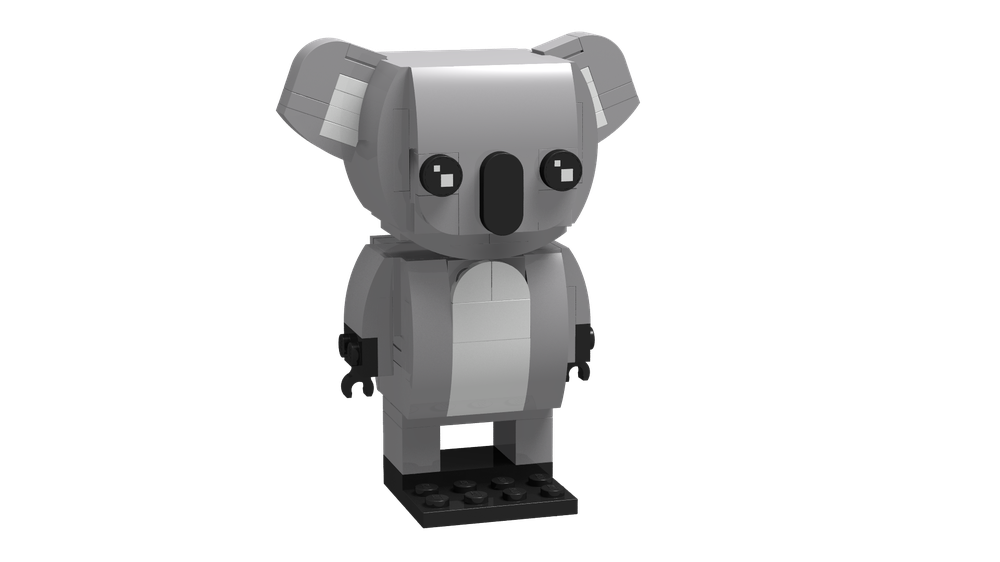 LEGO MOC Grey Koala by Superkoala | Rebrickable - Build with LEGO
