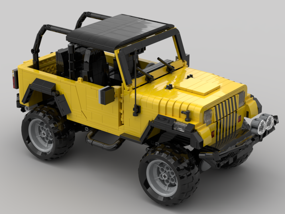 LEGO MOC 1995 Jeep Wrangler in yellow by Victaven | Rebrickable - Build ...