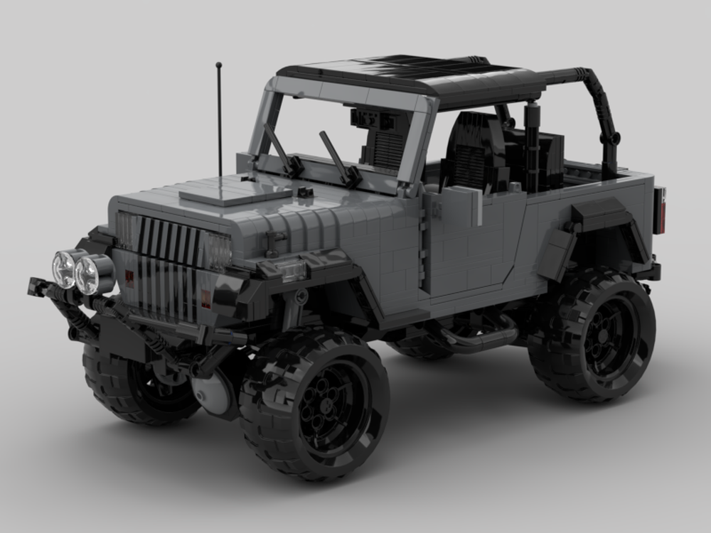 LEGO MOC-26878 1995 Jeep Wrangler in dark bluish gray by Victaven ...