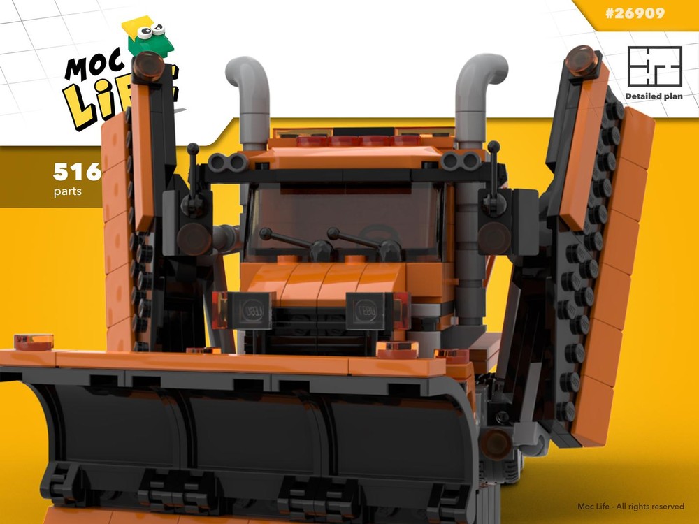 Lego Moc Canadian Spreader Plow By Moclife Rebrickable Build With Lego