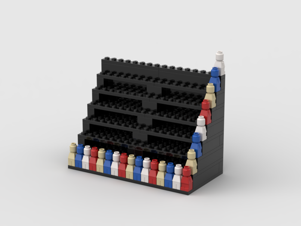 Lego Moc Microfig Display Stand By Tobymac Rebrickable Build With Lego