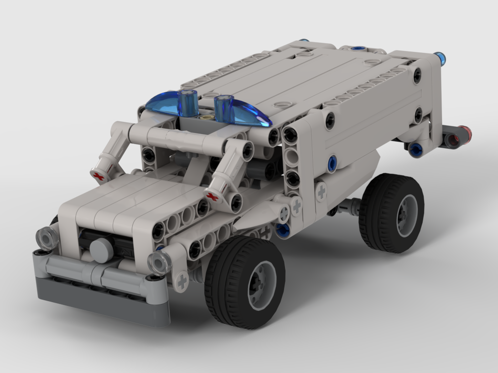 LEGO MOC Ambulance Pull-back by ctan666 | Rebrickable - Build with LEGO