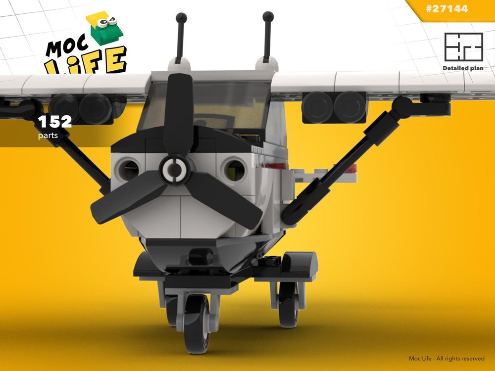 LEGO MOC Cessna 172 by MocLife | Rebrickable - Build with LEGO