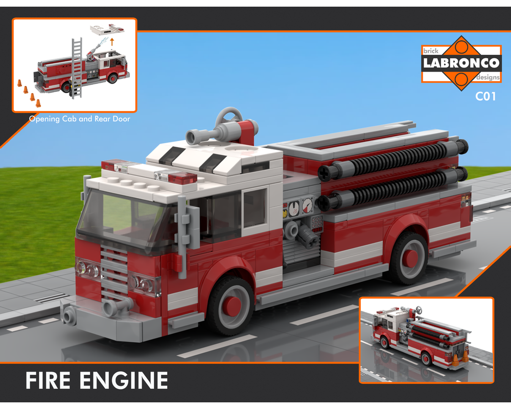 LEGO MOC C01 - Fire Engine by Labronco Brick Designs | Rebrickable ...