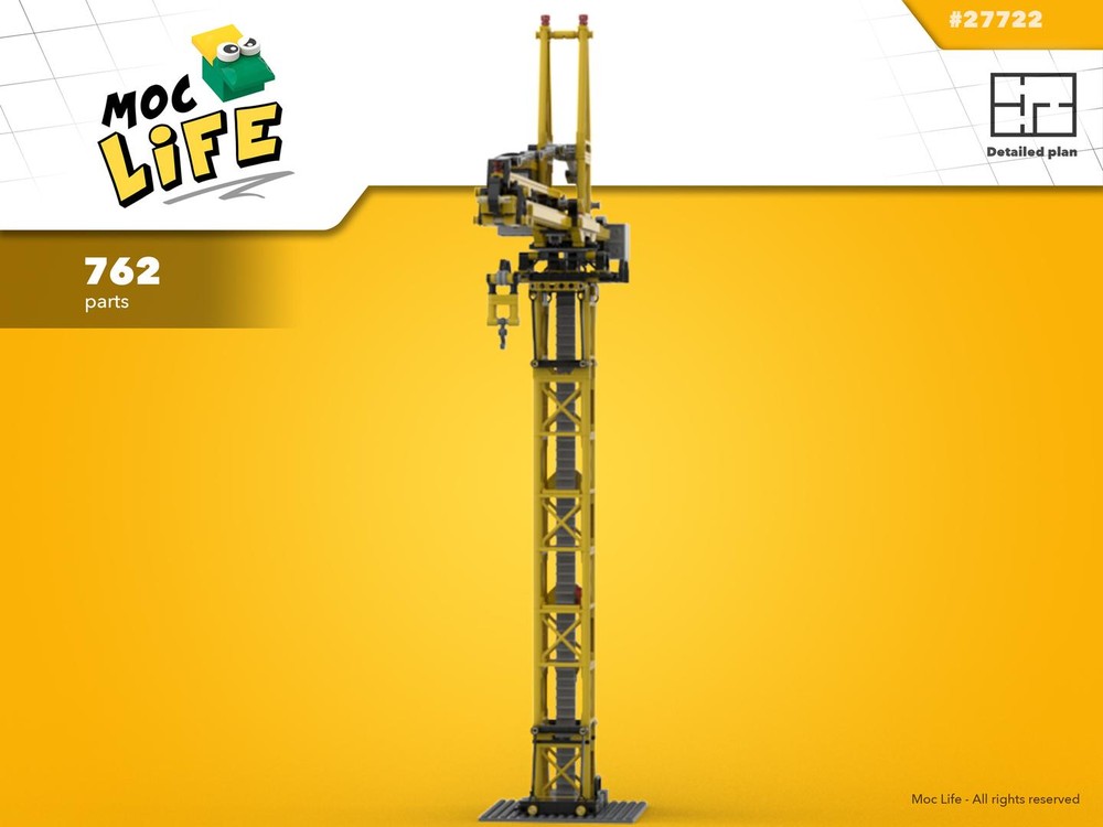 Lego Moc Construction Modular Crane By Moclife Rebrickable Build
