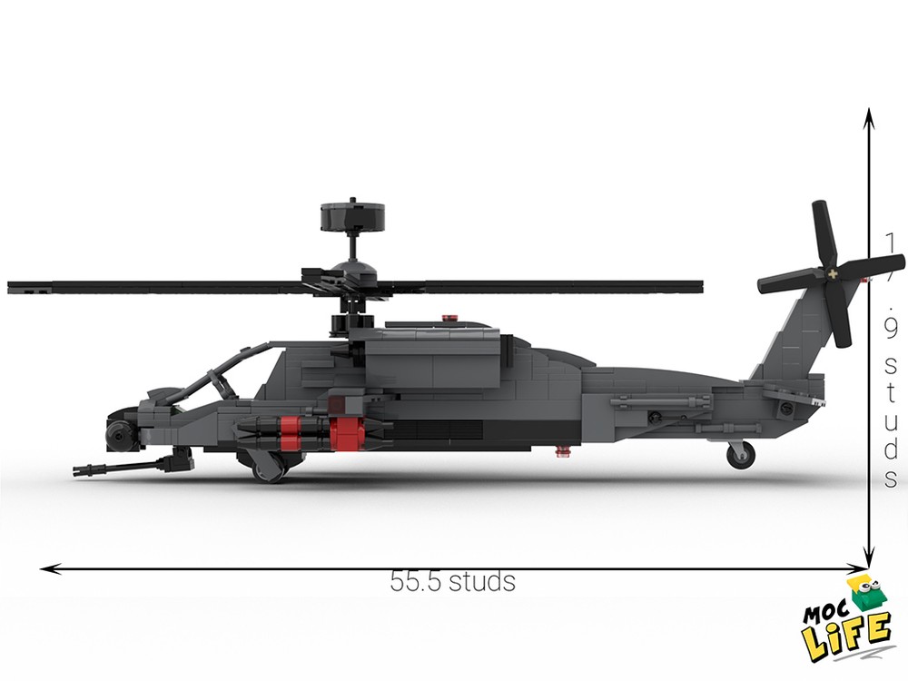 LEGO MOC Boeing AH-64 Apache by MocLife | Rebrickable - Build with LEGO