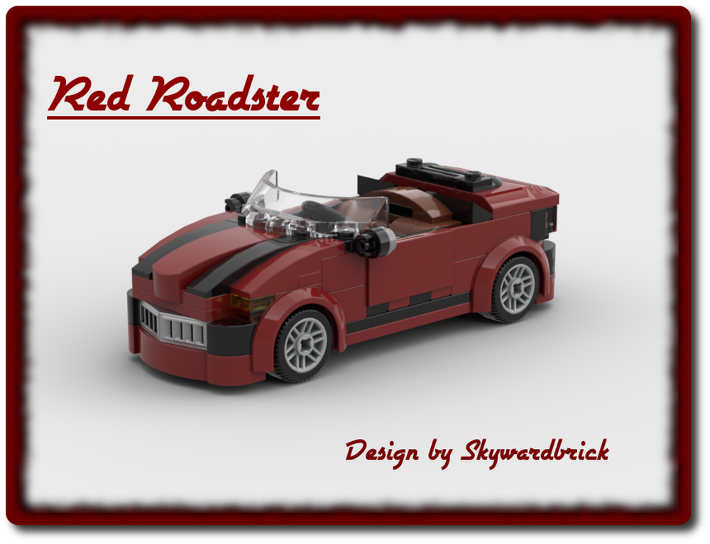 Lego Moc Red Roadster By Skywardbrick Rebrickable Build With Lego