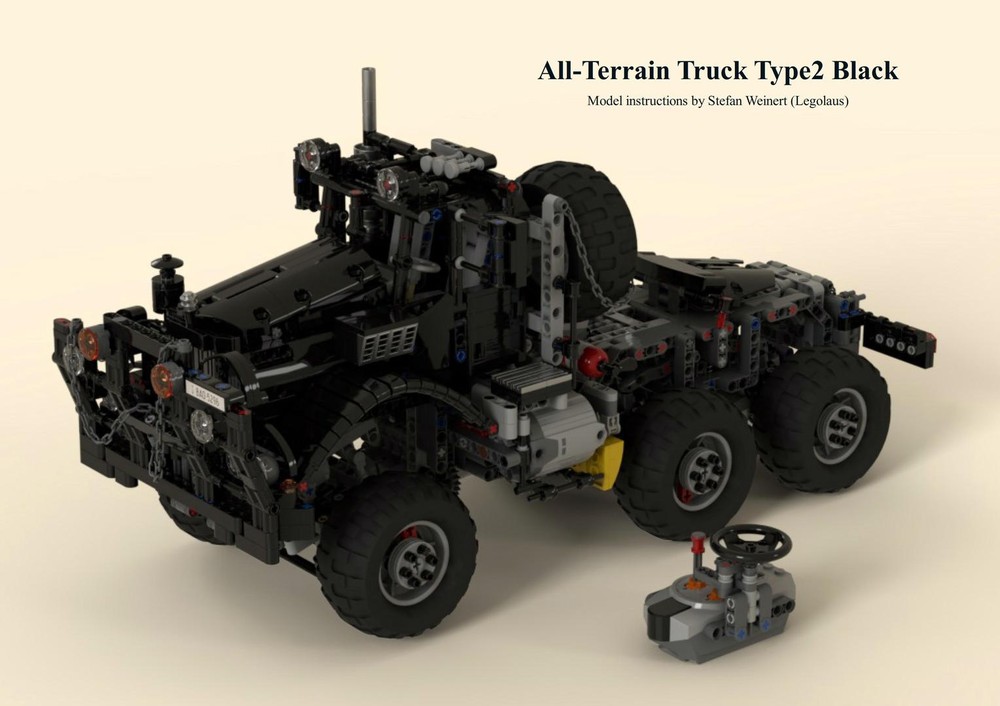 LEGO MOC All-Terrain (Offroad) Truck Type2 Black Remote Controlled by ...