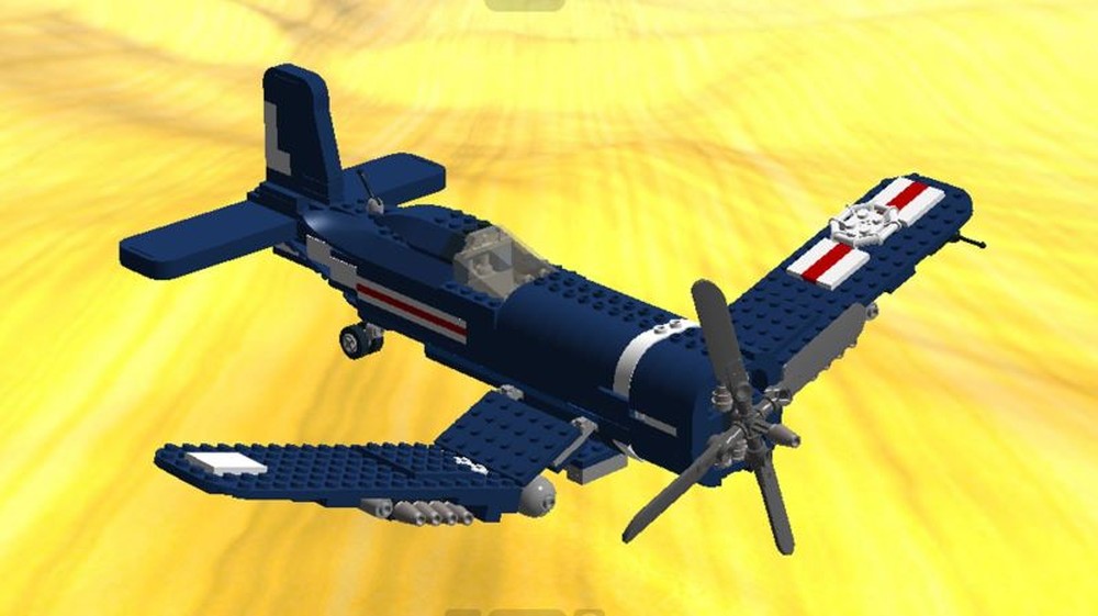 Lego Moc F4u Corsair Fighterbomber By Nilsson Lego Engineering
