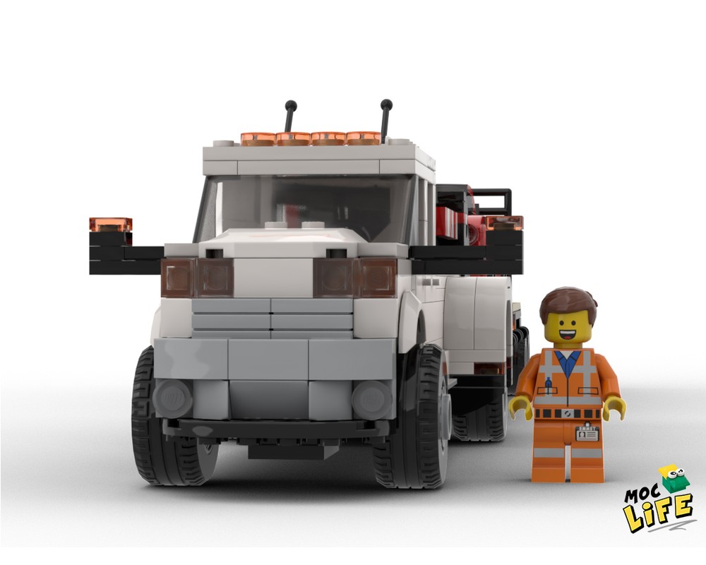 LEGO MOC Ram 3500 quad cab dually with gooseneck trailer and Porsche ...