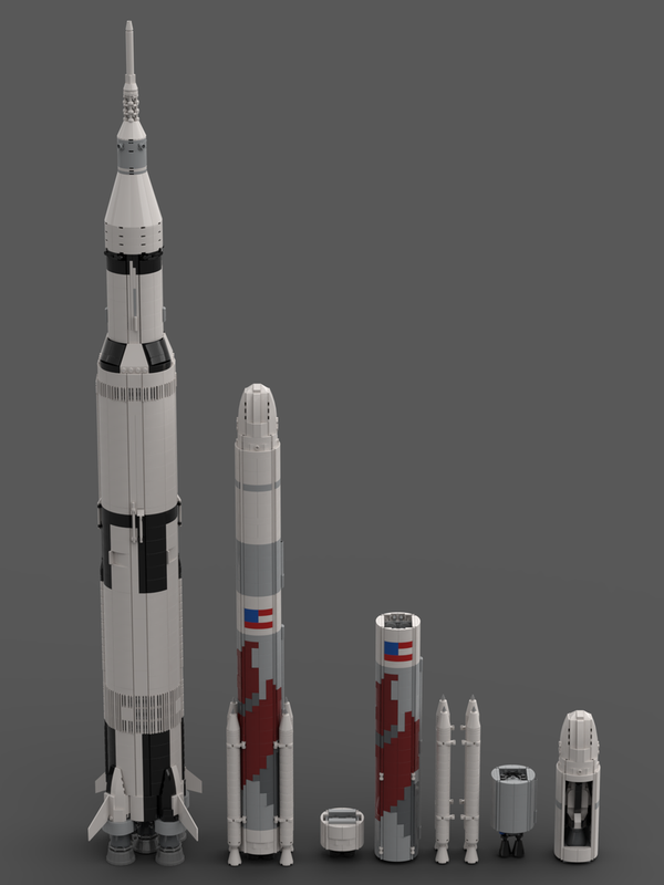 Lego Moc Ula Vulcan 1110 Saturn V Scale By Moppew40k Rebrickable