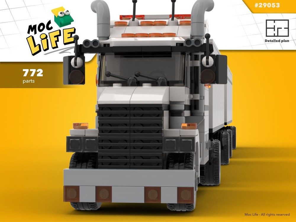 Lego Moc Australian Semi Truck By Moclife Rebrickable Build With Lego