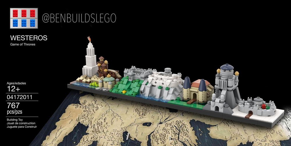 Lego Moc Game Of Thrones Westeros Skyline By Benbuildslego