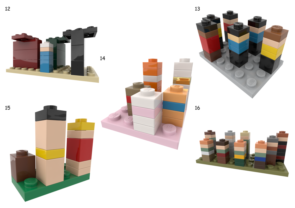 LEGO MOC Micro blocky caracters by Thierry | Rebrickable - Build with LEGO