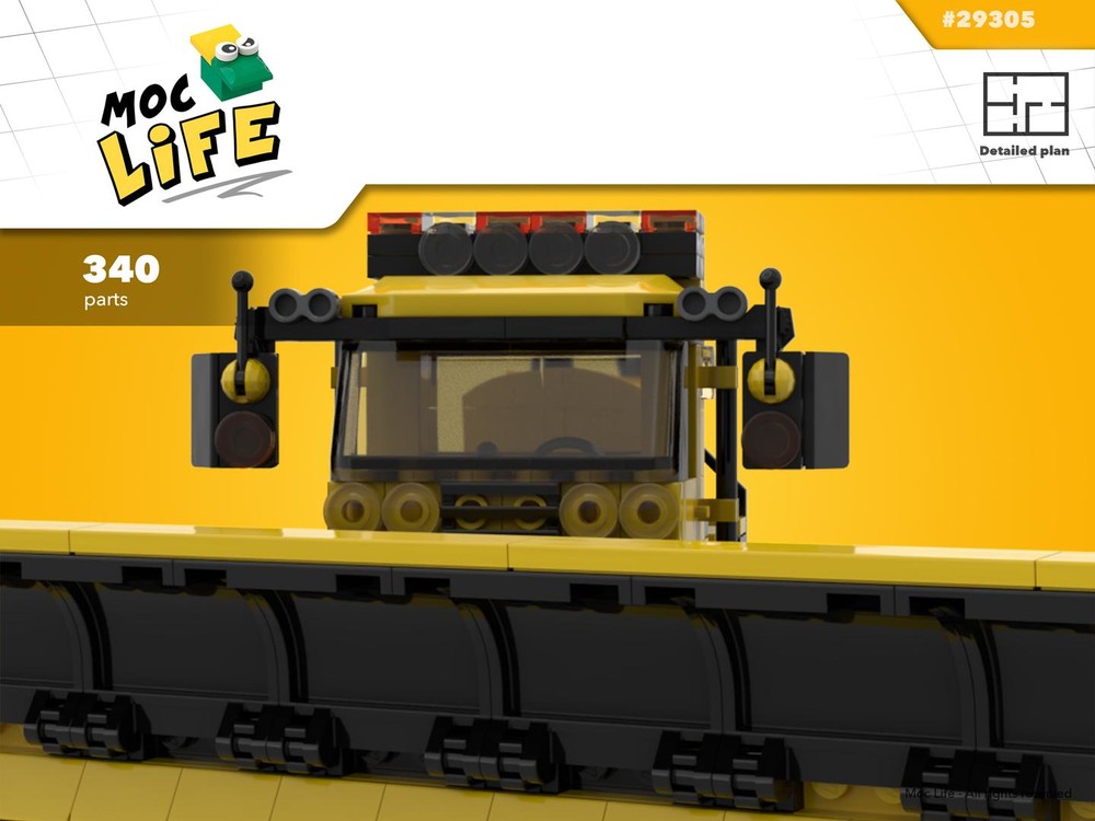 Lego Moc Airport Snowplow By Moclife Rebrickable Build With Lego