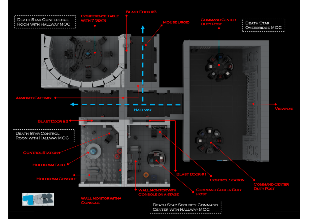 LEGO MOC-29389 Death Star Security Command Center with Hallway MOC by ...