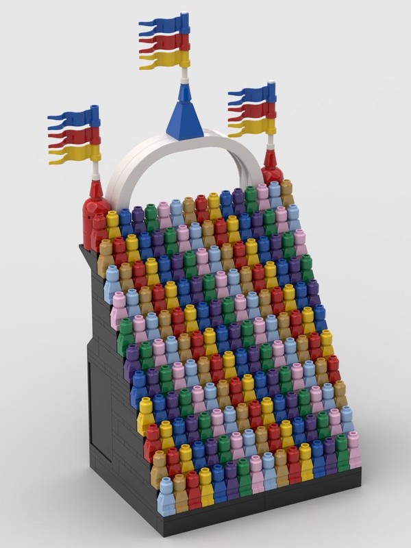 Lego Moc Microfig Display Stand V2 By Tobymac Rebrickable Build
