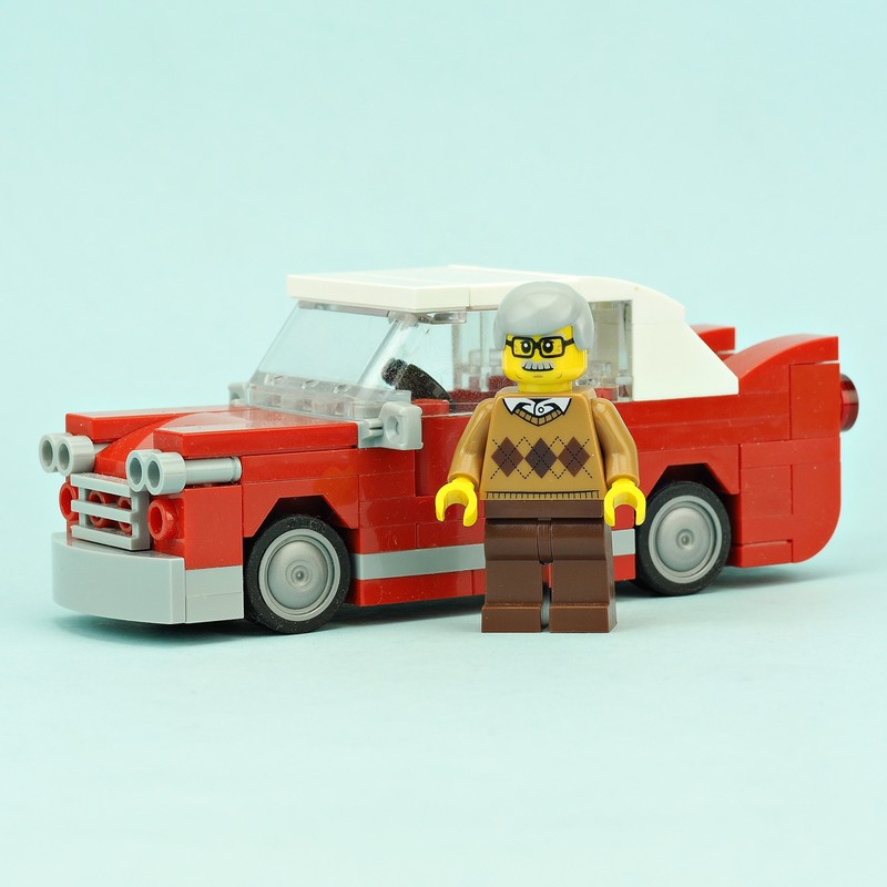 LEGO MOC Red vintage car by De_Marco | Rebrickable - Build with LEGO