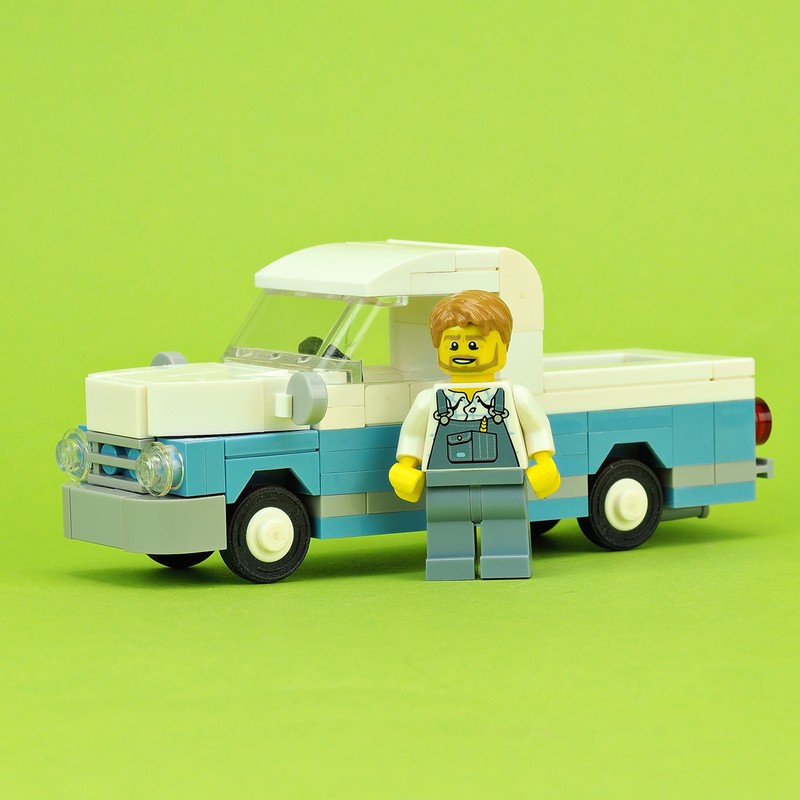 Lego Moc Vintage Pickup Truck By Demarco Rebrickable Build With Lego