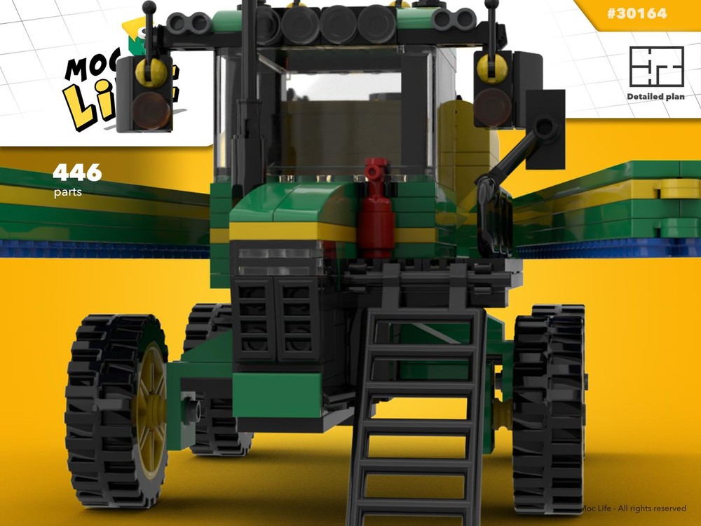 LEGO MOC John Deere sprayer by MocLife | Rebrickable - Build with LEGO