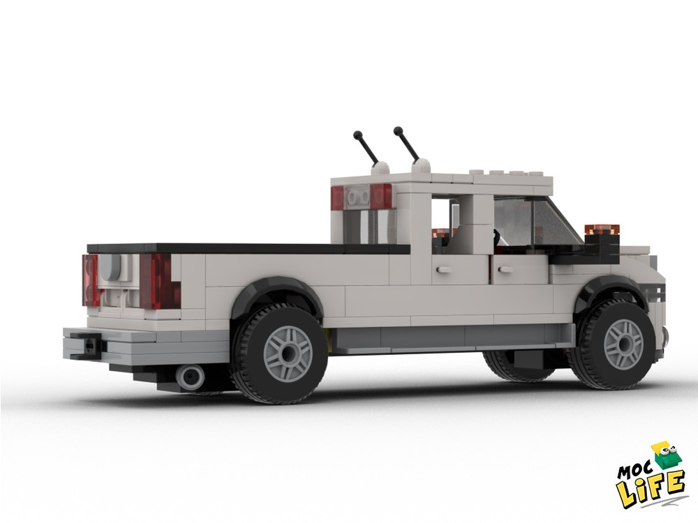 LEGO MOC Ram 1500 quad cab long bed by MocLife | Rebrickable - Build ...