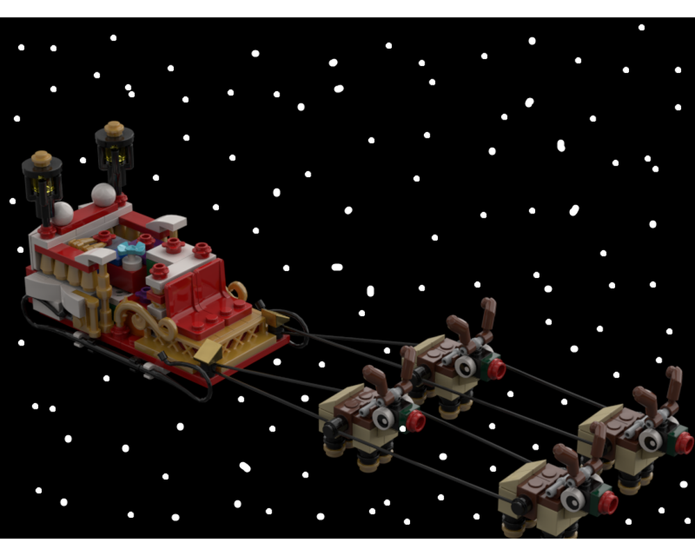 LEGO MOC Santa's sleigh with 4 reindeer by Serenity | Rebrickable ...