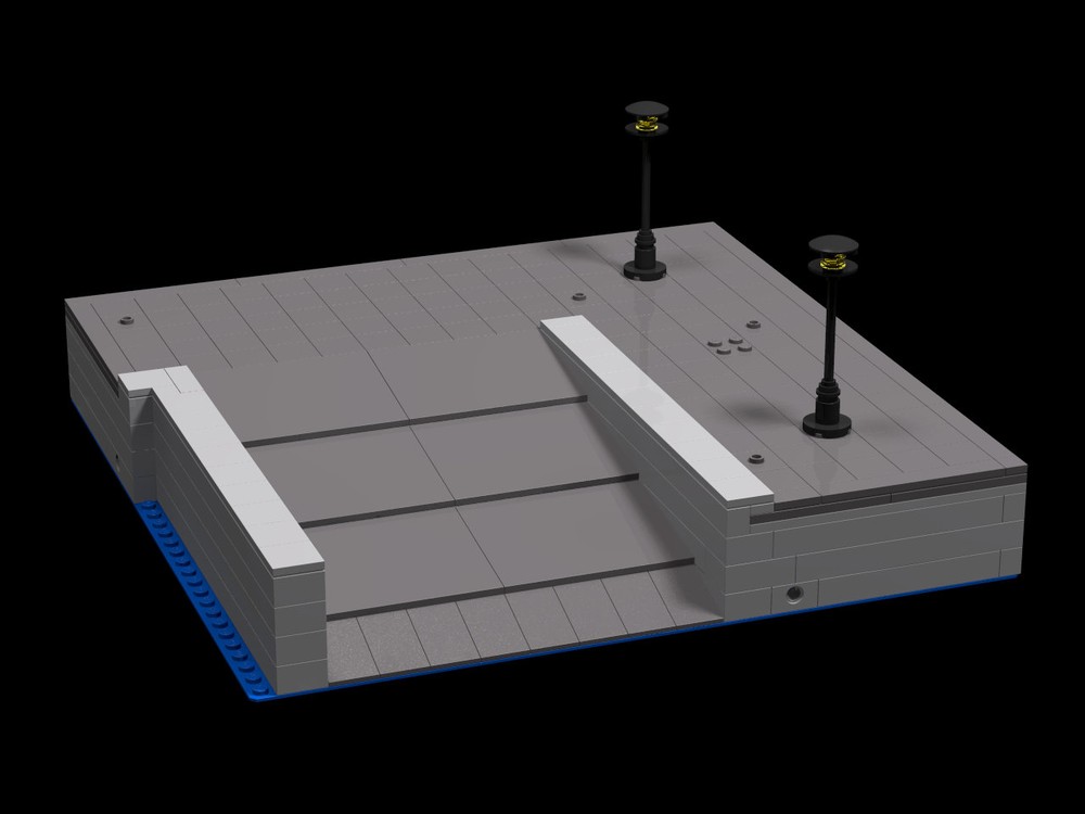Lego Moc Harbour Inner Corner With Ramp Module By Psiborgvip