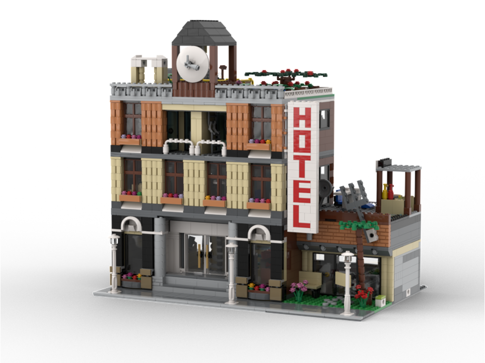 LEGO MOC City Hotel by studsandtubes | Rebrickable - Build with LEGO