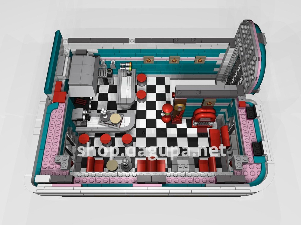 LEGO MOC Downtown Diner Chicago by dagupa | Rebrickable - Build with LEGO